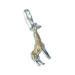 Charm-Einhänger Giorgio Martello MILANO "Giraffe, Silber 925" Charms braun Damen