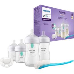 Babyflasche Philips Avent "Natural Response Flaschen-Set Air-Free Ventil SCD657/11" Trinkflaschen Gr. 125 ml, farblos (.) Baby 4 Flaschen mit AirFree-Ventil, ultra soft Schnuller, Flaschenbürste