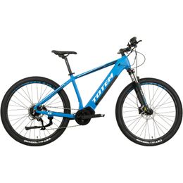 E-Bike Totem "Maurice Pro" E-Bikes Gr. 48cm, 29 Zoll (73,66cm), blau Pedelec, Elektrofahrrad für Damen u. Herren, MTB