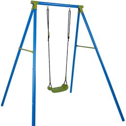 Einzelschaukel SANDORA Schaukeln blau (blau/grün) Kinder Aufbaumaße H x L B 200 153 163 cm, belastbar bis 50 kg