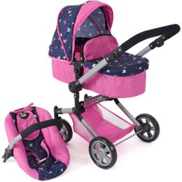 Bayer Chic 2000 Kombi-Puppenwagen CHIC2000 "Linus, Butterfly, rosa" Puppenwagen bunt (butterfly) Kinder