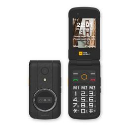 AGM BY BEAFON Klapphandy "M8 (4G)", schwarz, B:8,2cm H:6,3cm T:12,6cm, Mobiltelefone, robustes Klapphandy, SOS-Notruftaste, 104 dB Lautsprecher, großer Akku