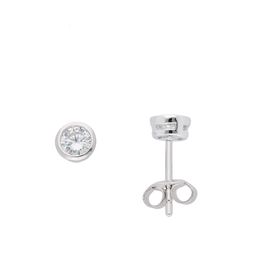 Adelia´s Paar Ohrhänger ADELIA´S "925 Silber Ohrringe Ohrstecker mit Zirkonia Ø 5 mm" Gr. Damen, Silber 925 (Sterlingsilber), silberfarben (silber) Damen mit Zirkonia Silberschmuck für