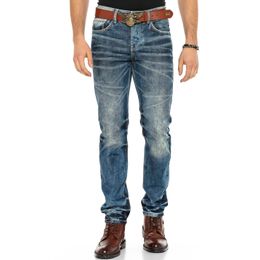 Cipo & Baxx Regular-fit-Jeans CIPO & BAXX Gr. 34, Länge 32, blau Herren Jeans