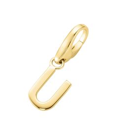 Charm Buchstabe Giorgio Martello MILANO "Buchstabe U, Silber 925" Charms goldfarben (gold) Damen