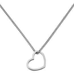 Kette mit Anhänger MODABILÉ "Schmuck Geschenk Silber 925 Halsschmuck Halskette Heart Herz" Halsketten Gr. Silber 925 (Sterlingsilber), L: 50cm B: 1,2mm, silberfarben Damen