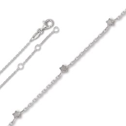 Fußkette ONE ELEMENT "Fußkettchen aus 925 Silber 25 cm" Fußkettchen Gr. Silber 925 (Sterlingsilber), silberfarben (silber) Damen Silber Schmuck Rundankerkette