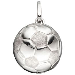 Ketten-Anhänger Jobo "Anhänger Fußball" Schmuckanhänger Gr. Silber 925 (Sterlingsilber), silberfarben (silber 925) Damen 925 Silber