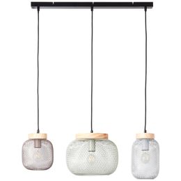 Pendelleuchte Brilliant "Giada" Lampen bunt (mehrfarbig, holz) Höhe 114 cm, Breite 70 E27, kürzbar, MetallHolz, mehrfarbigholz