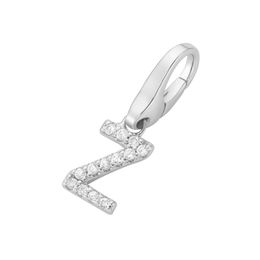 Charm Buchstabe Giorgio Martello MILANO "Buchstabe Z, Zirkonia Steine, Silber 925" Charms weiß Damen