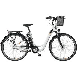 E-Bike Telefunken "Multitalent RC830" E-Bikes Gr. 48cm, 28 Zoll (71,12cm), weiß Pedelec, Elektrofahrrad für Damen u. Herren