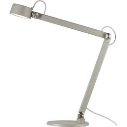 F (A bis G) LED Tischleuchte design for the people "NOBU" Lampen Gr. H: 46,5cm, grau Schreibtischlampe LED