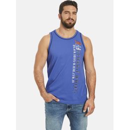 Tanktop Jan Vanderstorm "Doppelpack TIDEMAN" Gr. XXL, blau (wollweiß blau) Herren Tops mit seitlichen Schlitzen