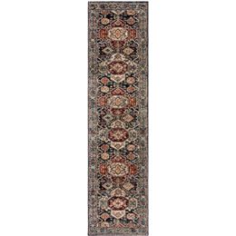 Teppich FLAIR RUGS "Gillingham", blau, B:60cm H:12mm L:230cm, Kunstfaser, Teppiche, Vintage Stil