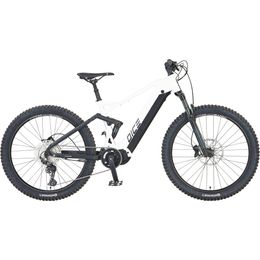 E-Bike Prophete "DICE 5.0" E-Bikes Gr. 48 cm, 27,5 Zoll (69,85 cm), weiß Pedelec, Elektrofahrrad für Damen u. Herren, MTB Bestseller