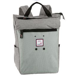 Cityrucksack Kangaroos Gr. B/H/T: 25cm x 36,5cm x 17cm, grün (mint-grau) Rucksäcke Freizeitrucksack Arbeitsrucksack Schulrucksack