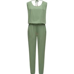 Jumpsuit Ragwear "Noveel" Gr. XL (42), Normalgrößen, grau (graugrün) Damen Overalls schicker, langer Overall mit Bindeband