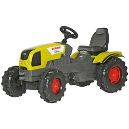 Tretfahrzeug Rolly Toys "Claas Axos 340" Tretfahrzeuge grün Kinder Kindertraktor mit Lader