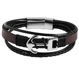 Adelia´s Edelstahlarmband ADELIA´S "Herren Armband aus Edelstahl 22,5 cm" Armbänder Gr. 22,5, Edelstahl, braun Herren