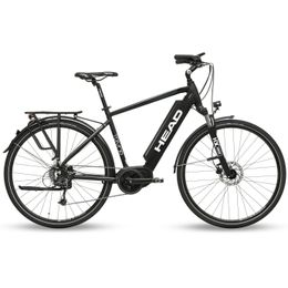 E-Bike Head "Trivor" E-Bikes Gr. 50cm, 28 Zoll (71,12cm), schwarz (black matt/grey) Pedelec, Elektrofahrrad für Herren