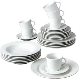 Kombiservice Retsch Arzberg "Geschirr-Set, Service Classico" Geschirr-Sets Gr. 30 tlg., weiß zeitlose, schlichte Form, 30 Teile, für 6 Personen