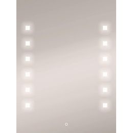 LED-Lichtspiegel Jokey "Capella II", silber, B:60cm H:80cm T:2,9cm, Spiegel, 60 x 80 cm