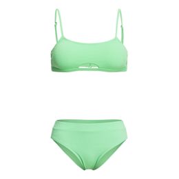 Bandeau-Bikini Roxy "Color Jam" Gr. M, Cup B, grün (absinthe green) Damen Bikini-Sets