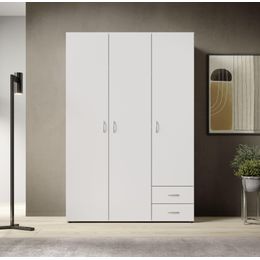 Drehtürenschrank Schlafkontor "Base Kleiderschrank Joe Garderobe Hochschrank Wäscheschrank", weiß, B:120cm H:177cm T:52cm, Schränke, Bega Schrank Schlafzimmer Bestseller in 3 Breiten und 2 Farben