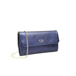 Clutch Collezione Alessandro "Eleganz" Gr. B/H/T: 26 cm x 15 cm x 5 cm one size, blau Damen Taschen aus Leder, mit separaten Fächern