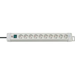 Fa.Brennenstuhl Steckdosenleiste BRENNENSTUHL "Premium-Line", grau (lichtgrau), B:9cm H:59cm T:6,7cm, Steckdosenleisten, mit Schalter