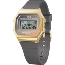 Ice Watch Chronograph ICE-WATCH "ICE digit retro sunset - Small" Armbanduhren dunkelgrau Damen Quarzuhr, Armbanduhr, Damenuhr, digital, Silikonarmband, Stoppfunktion