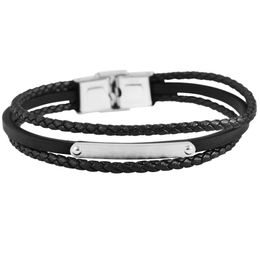 Adelia´s Edelstahlarmband ADELIA´S "Herren Armband aus Edelstahl 21 cm" Armbänder Gr. 21, Edelstahl, silberfarben (silber) Herren