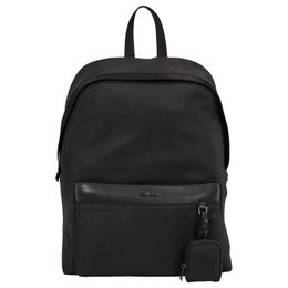 Cityrucksack Calvin Klein "CK EST. NYLON ROUND BP" Gr. B/H/T: 30cm x 42cm x 19cm, schwarz (ck black) Rucksäcke