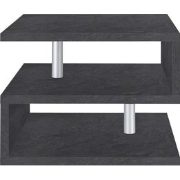 Couchtisch Inosign Tische Gr. B/H/T: 55cm x 41,5cm x 55cm, grau (schiefer) mit Ablagemöglichkeit, 55x55 cm