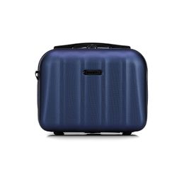 Handgepäckkoffer Wittchen "CRUISE LINE" Gr. 11 l, blau (dunkelblau) Koffer Black Textured Polycarbonate Travel Cosmetic Case Wittchen