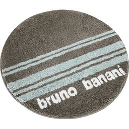 Badematte Bruno Banani "Daniel" Badematten Gr. rund (Ø 80cm), Polyester, grau (anthrazit) mit Streifen, Badteppich, Badematten auch als 3 tlg. Set erhältlich