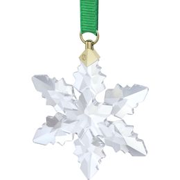 Dekohänger Swarovski "Annual Edition Little Snowflake Ornament 2024, 5673430, 5674384" Gr. B/H/T: 0,8cm x 5,25cm x 3,9cm, rot (champagner-goldfarben-rot) Swarovski Kristall