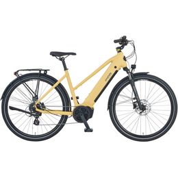 E-Bike Prophete "Entdecker 3.4" E-Bikes Gr. 50cm, 28 Zoll (71,12cm), beige Pedelec, Elektrofahrrad für Damen