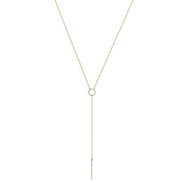 Collierkettchen Elli "Y-Kette Trend Minimal 925 Silber" Halsketten Gr. 60, ohne Stein, Silber 925 (Sterlingsilber), L: 60cm, goldfarben (gold) Damen