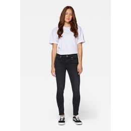 Röhrenjeans Mavi "ADRIANA" Gr. 31, Länge 30, schwarz (smoke brushed glam) Damen Jeans skinny Fit