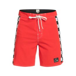 Boardshorts Quiksilver "Original Arch 18"", Herren, Gr. 28(XS), rot (high risk rot), [Hauptstoff] 46% recyceltes Polyester, 40% Polyester, 8% Elastan, 6% Bio-Baumwolle, Hosen