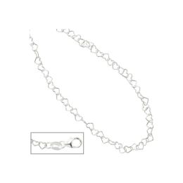 Collier Jobo "Herzchen" Halsketten Gr. Silber 925 (Sterlingsilber), L: 35cm, silberfarben (silber 925) Damen 925 Silber 35 cm