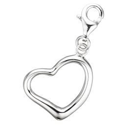 Charm Herz Jobo "Anhänger Herz" Charms silberfarben (silber 925) Damen 925 Silber