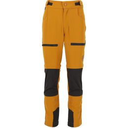 Outdoorhose ZIGZAG "Alex" Gr. 110, EURO-Größen, gelb (senf) Kinder Hosen mit verstärkten Belastungszonen