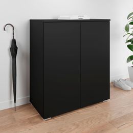 Schuhkommode Inosign "Paris" Sideboards Gr. B/H/T: 70cm x 80cm x 35cm, schwarz (graphitschwarz matt) zwei Türen mit verstellbaren Einlegeböden, Breite 70cm