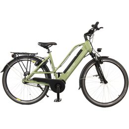 E-Bike MAXTRON "MT 12X" E-Bikes Gr. 50cm, 28 Zoll (71,12cm), grün (reseda-grün) Pedelec, Elektrofahrrad für Damen u. Herren