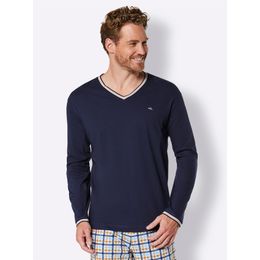 wäschepur Schlafanzug WÄSCHEPUR Gr. 48/50, blau (marine) Herren Homewear-Sets