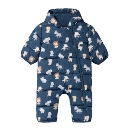 Schneeoverall name it "NBMMAY SUIT AOP" Gr. 62 (68), N-Gr, blau (dark denim) Jungen Overalls