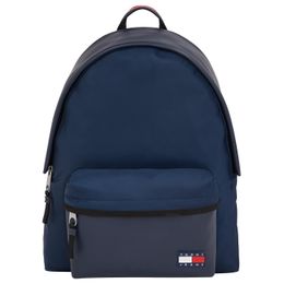 Rucksack Tommy Jeans "Men TJM ELITE BACKPACK Backpacks" Gr. B/H/T: 31cm x 39cm x 13cm, blau (schwarz night navy) Rucksäcke