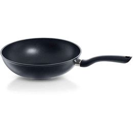 Wok Fissler "Cenit", schwarz, Ø:28cm, Pfannen, Ø 28 cm, mit ergonomischem Griff, Induktion, Made in Italy